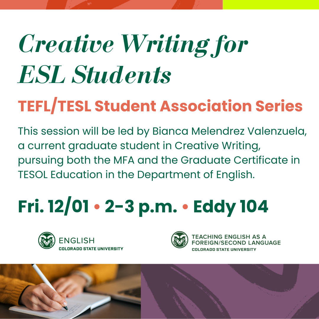 TEFL/TESL Student Association: Creative Writing for ESL Students ...