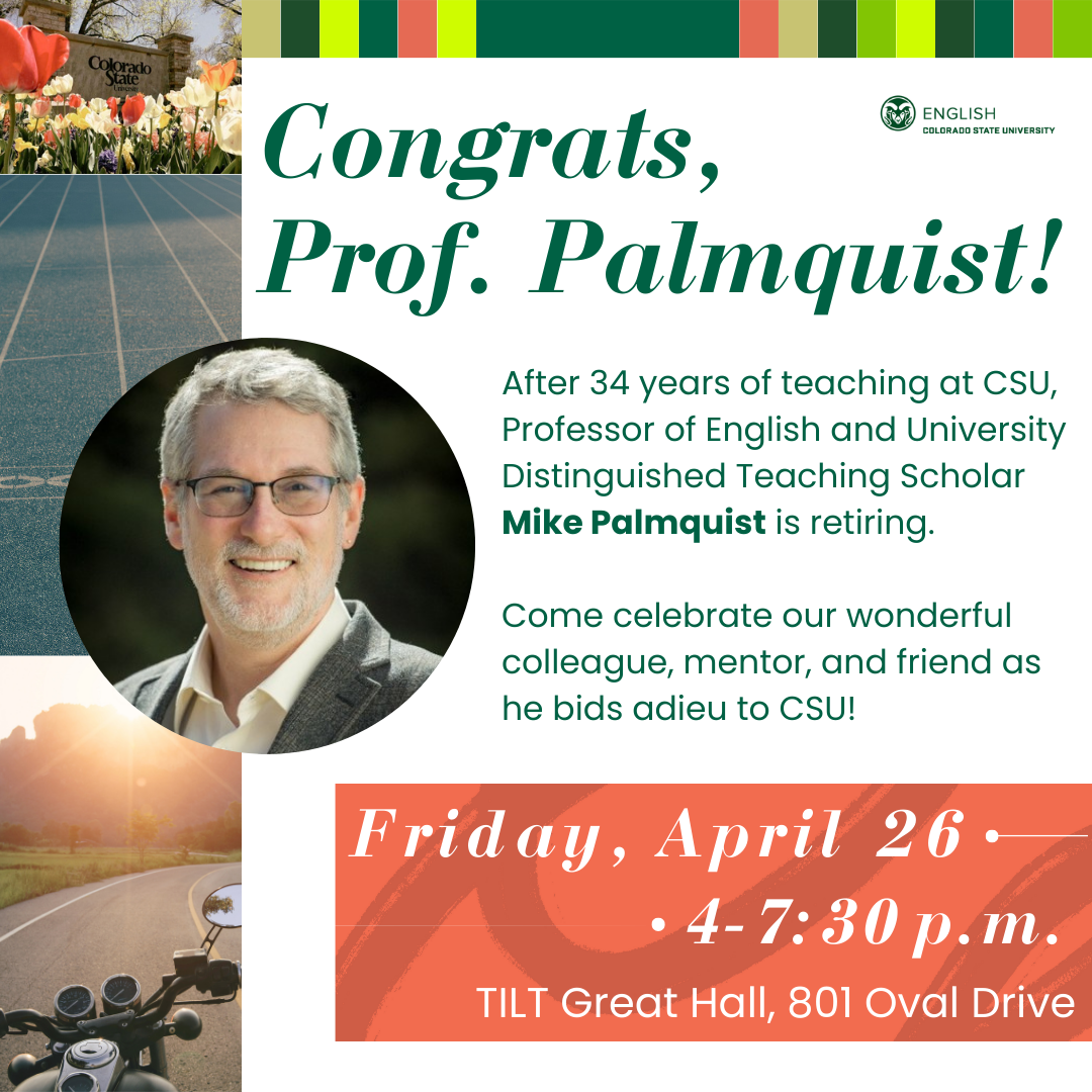 Retirement Party for Professor Mike Palmquist - English | Colorado ...